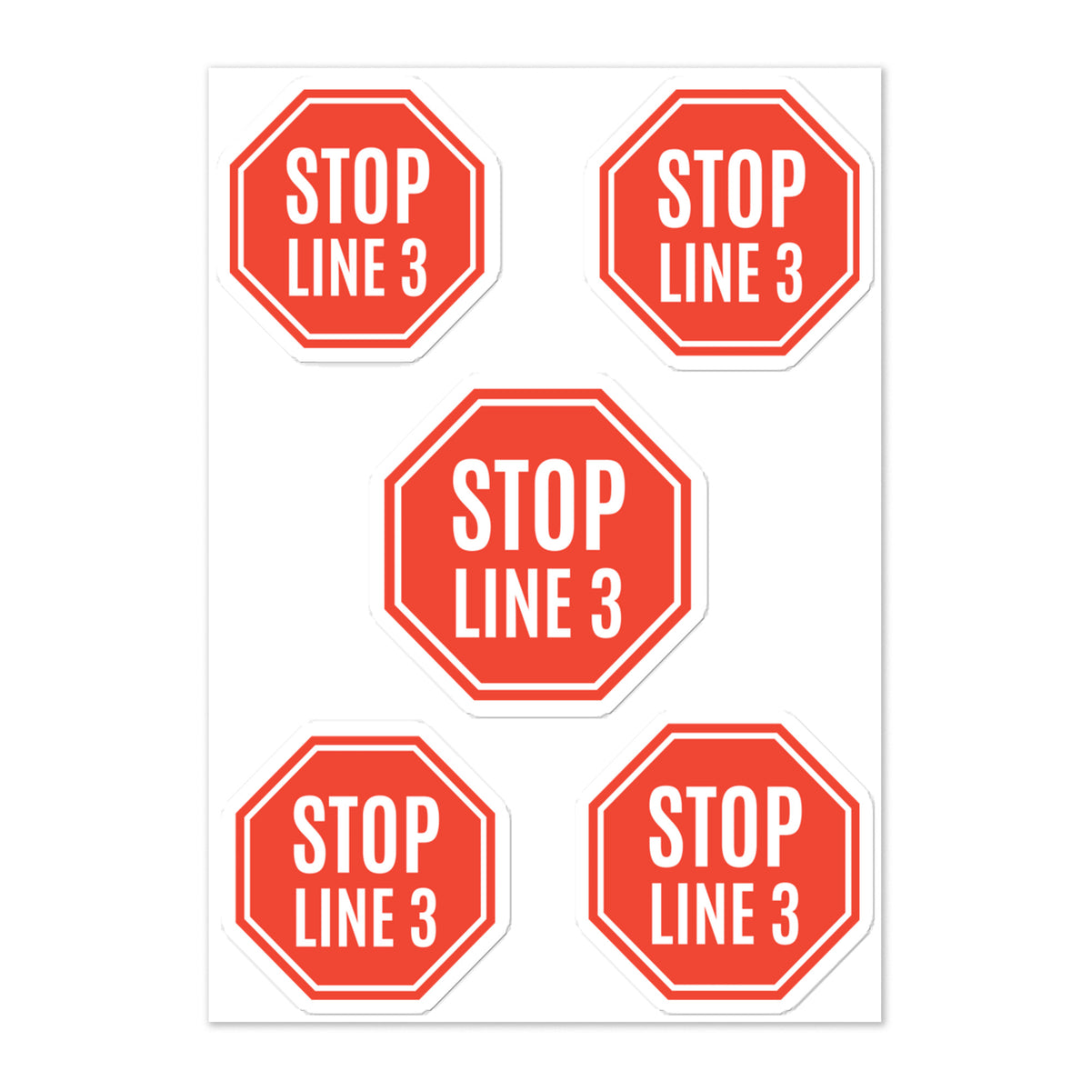 Stop Line 3 | Sticker sheet – Native American Merchandise