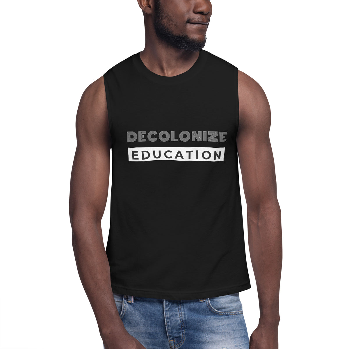Decolonize Education | Muscle Shirt – Native American Merchandise